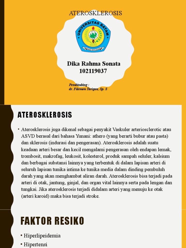 Aterosklerosis-Ppt Dika Rahma | PDF
