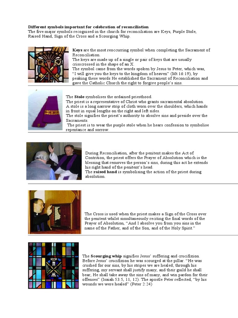Sacrament Of Reconciliation Symbols