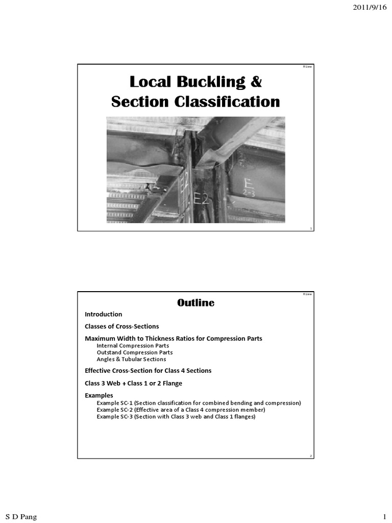 2 Local Buckling And Section Classification 2011 Compatibility Mode 7000