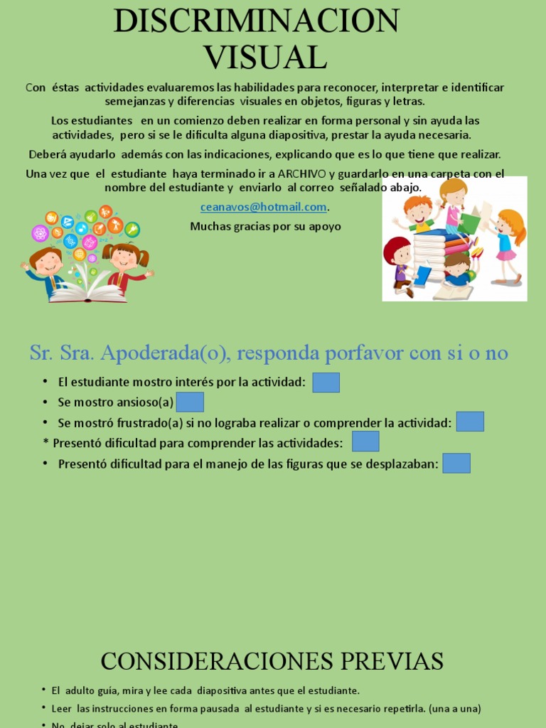 Discriminacion Visual | PDF