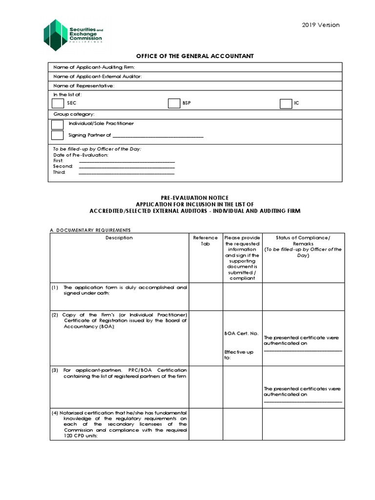Office of The General Accountant: To Be Filled-Up by Officer of The Day ...