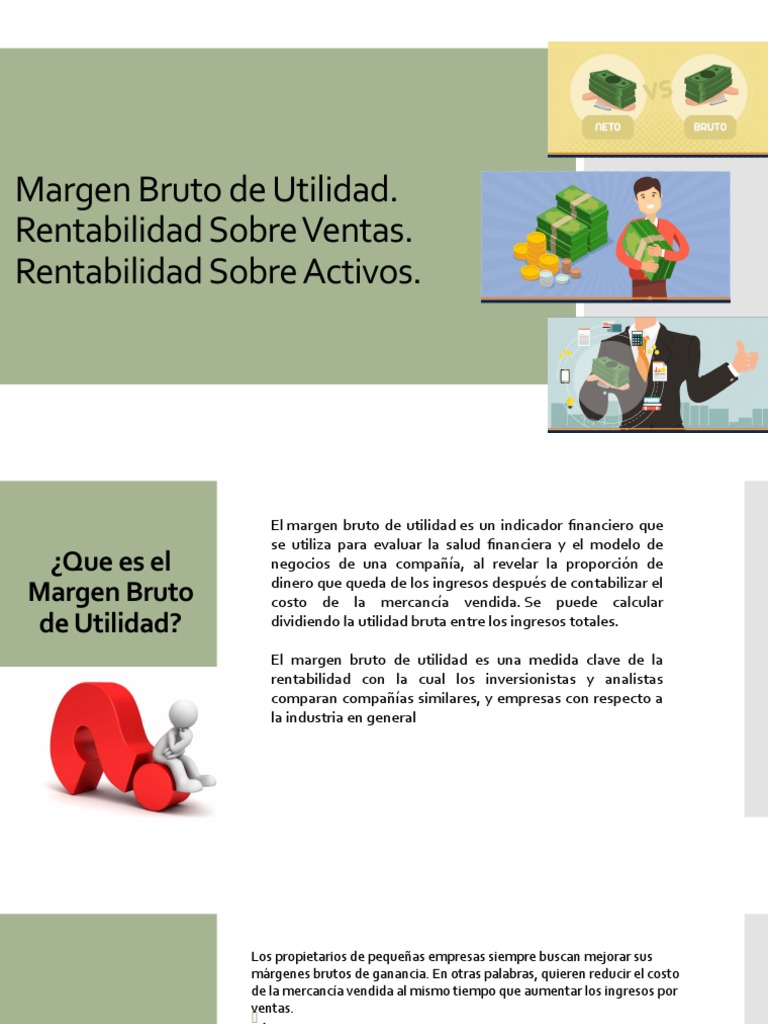 Margen Bruto, Rentabilidad Sobre Ventas y Activos | Descargar gratis PDF | Margen bruto ...