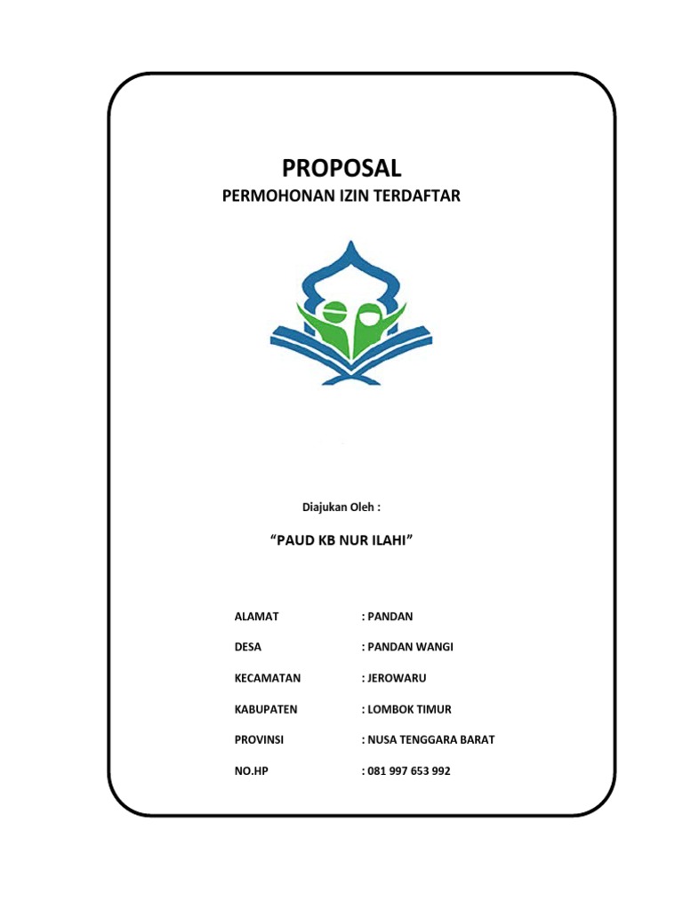 Proposal Paud Nur Ilahi | PDF