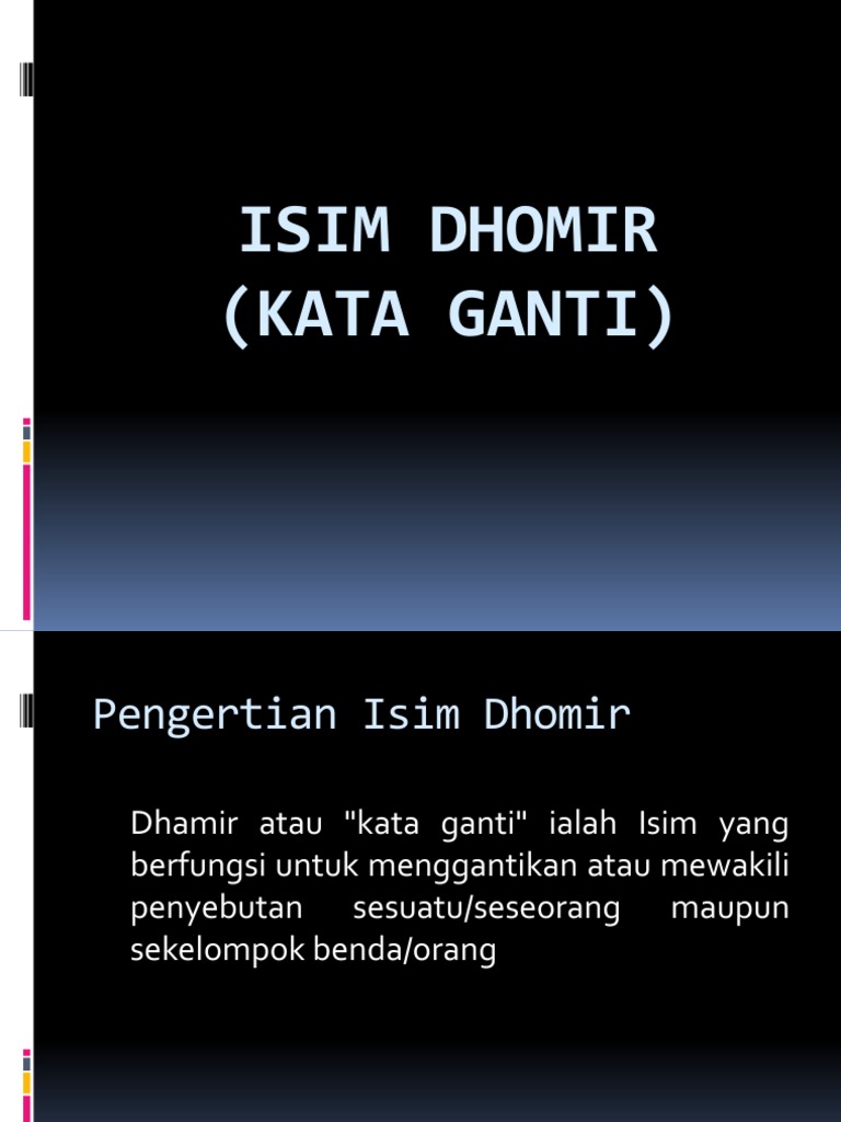 Isim Dhomir | PDF