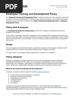 Employee Training Policy Overview | PDF | Employment | Educational ...
