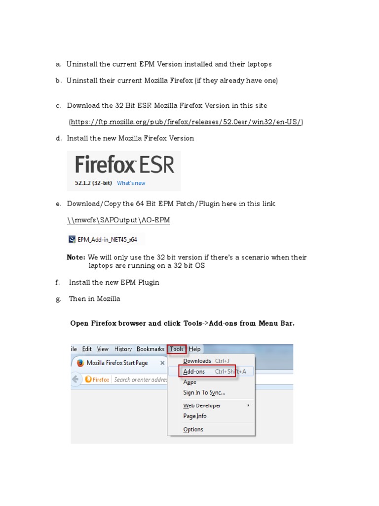 Mozilla Firefox BPC Interface Installation | PDF
