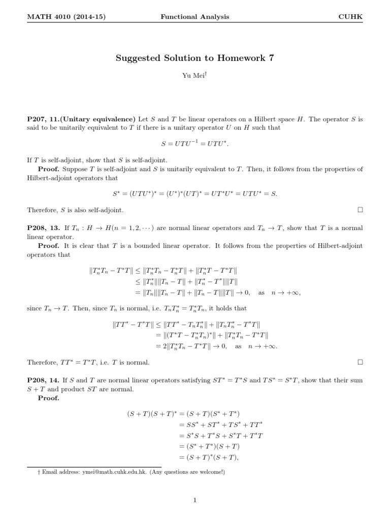 Solution7 - Operador Normal PDF | PDF | Mathematical Relations ...
