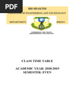 Odd Sem 2022-23 Time Table | PDF | Science | Applied And ...