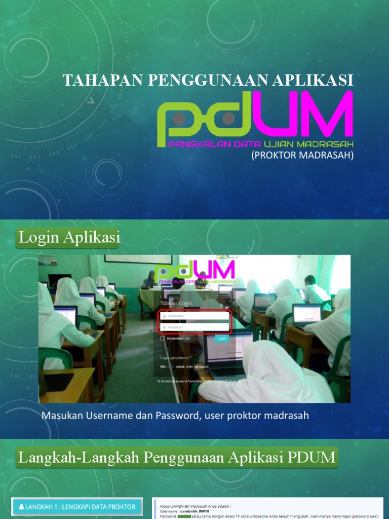 Tahapan Penggunaan Aplikasi PDUM | PDF