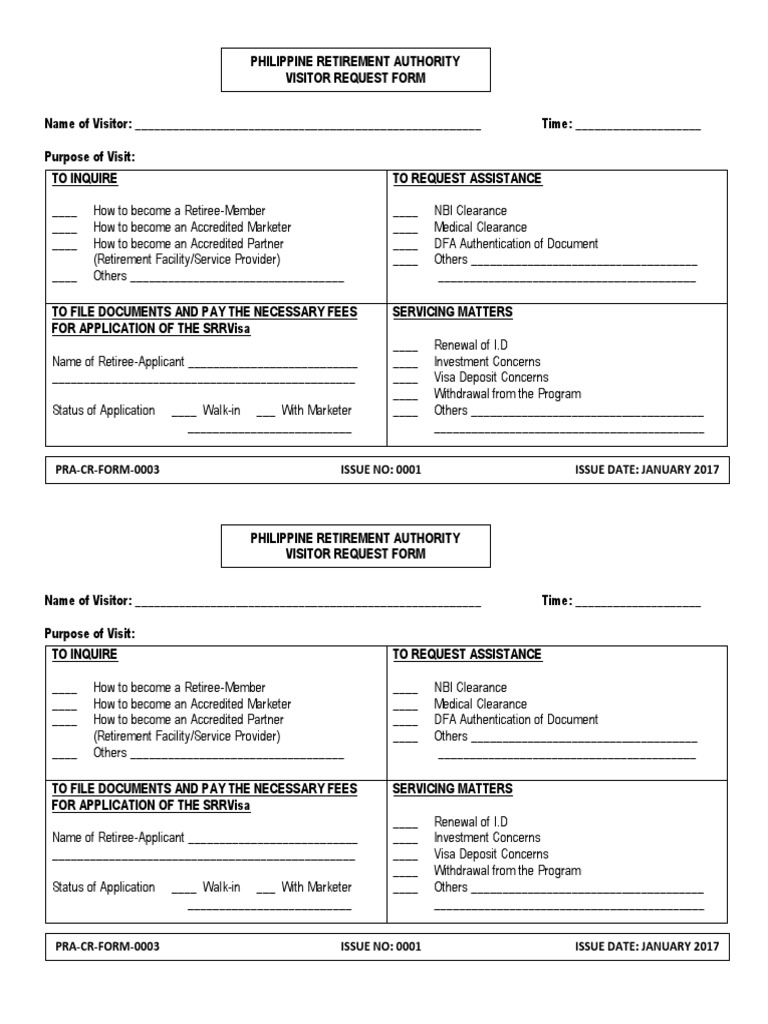 PRA-CR-FORM-0003 ISSUE NO: 0001 Issue Date: January 2017 | Download ...