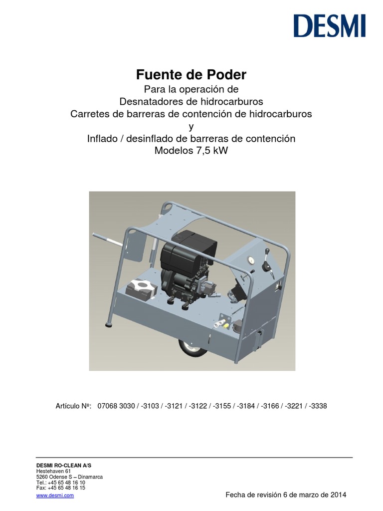 Unidad de Potencia 7.5 KW Power Pack - DESMI | PDF