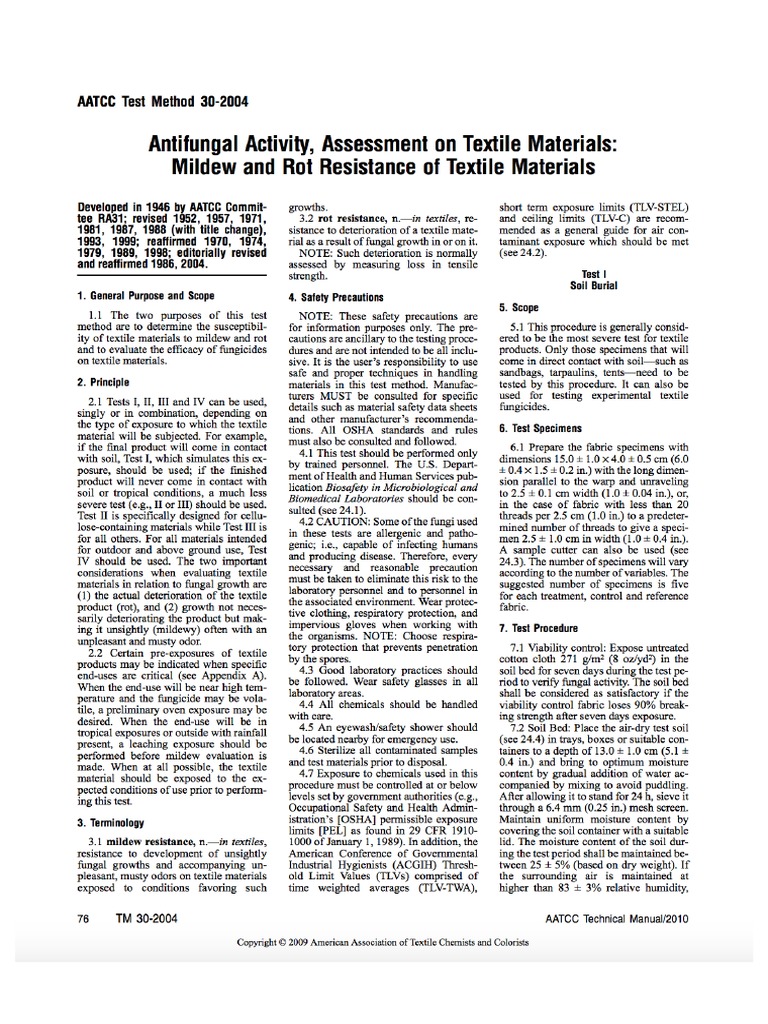 Aatcc 30 PDF | PDF
