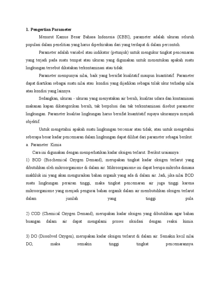 Pengertian Dan Jenis Parameter | PDF