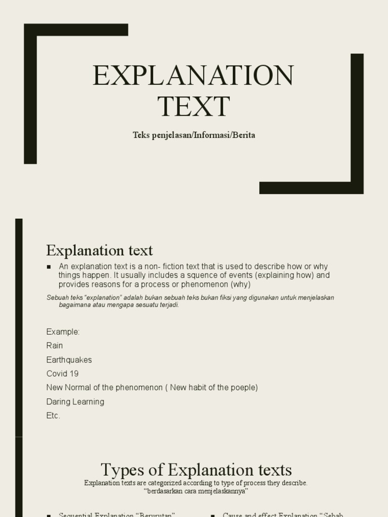 Explanation Text - Pps | PDF | Language Arts & Discipline