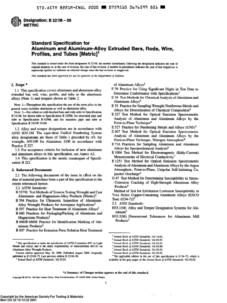 Astm B221M | PDF