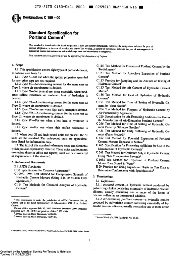 Astm C150 | PDF