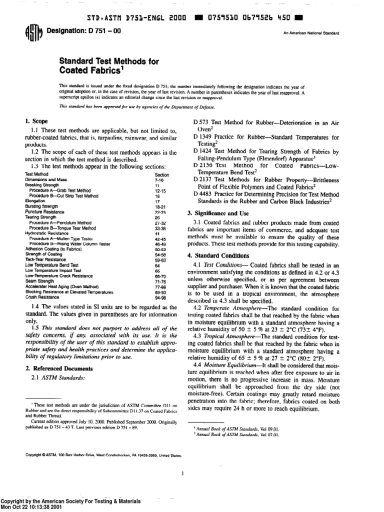Astm D751 | PDF