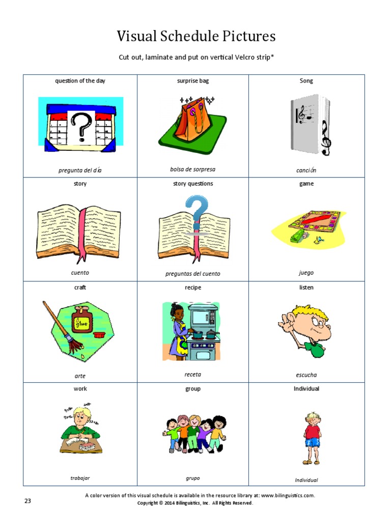 Life Skills Visual Schedule 1 | PDF | Word | Lesson Plan