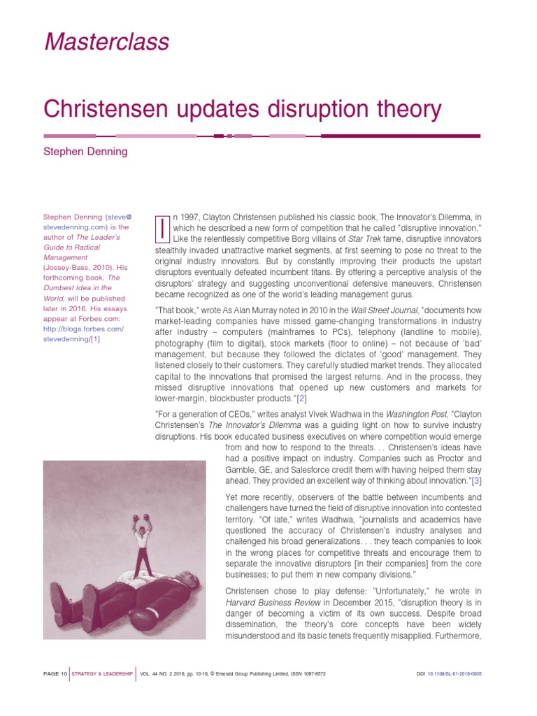 Chrysten Update The Theory | PDF | Disruptive Innovation | Innovation