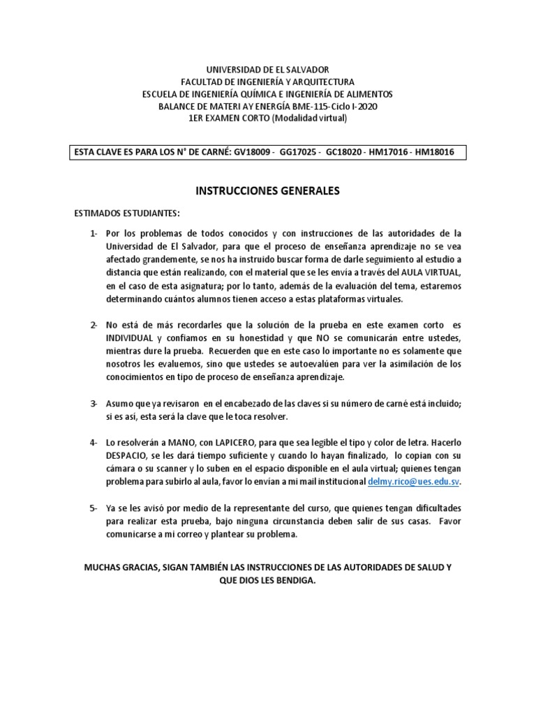 6-Bme-2020 Examen C0rto 1-C6 | PDF | Prueba (evaluación) | Combustión