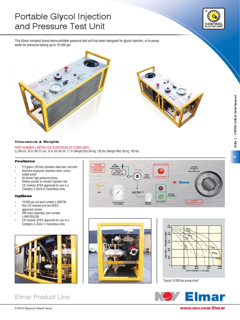 CONTROL Portable Glycol Injection and Pressure Test Unit | PDF