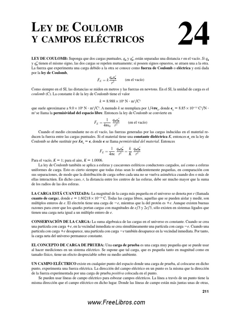 Ley de Coulomb y Campo Eléctrico | PDF | Carga eléctrica | Campo eléctrico