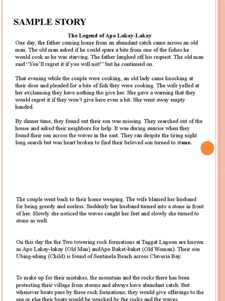 Sample Story: The Legend of Apo Lakay-Lakay | PDF