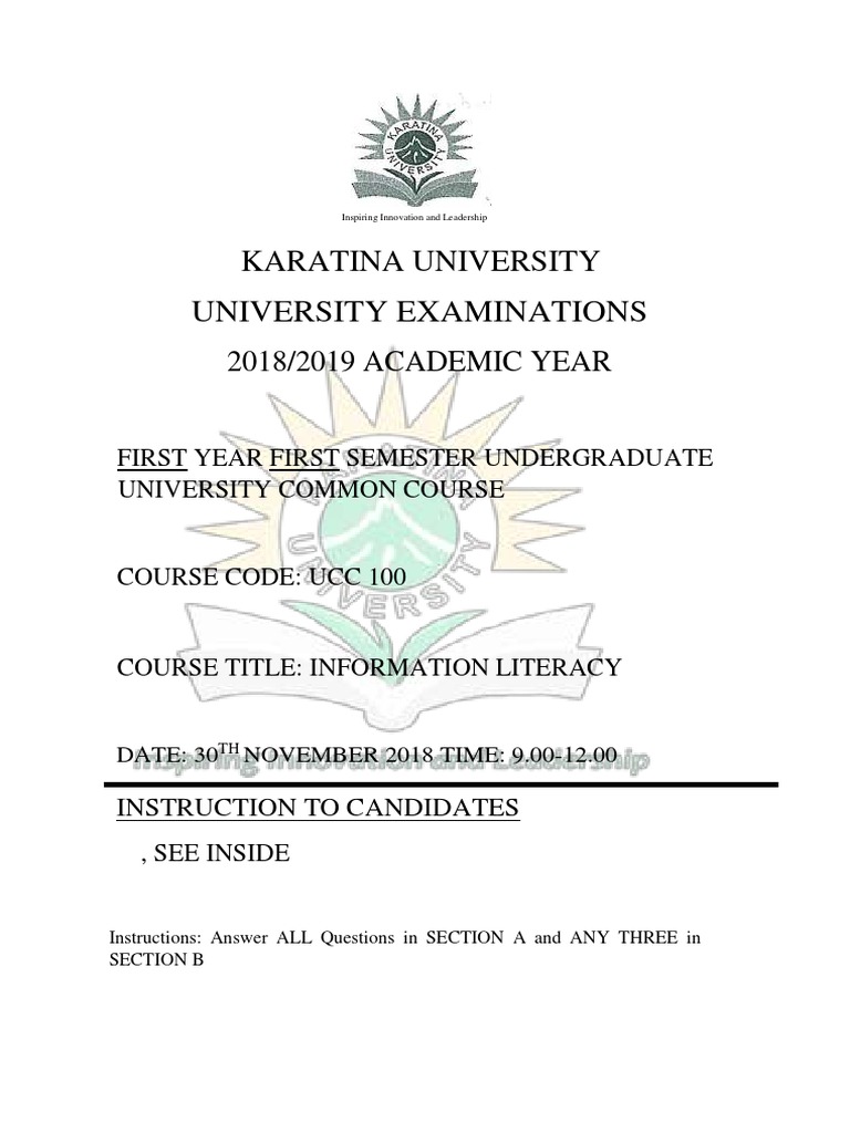 Ucc 100 | PDF | Information Literacy | Information Retrieval