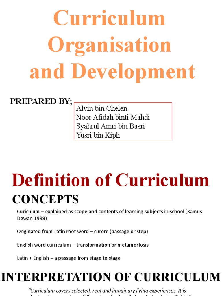 Curriculum Organization and Development | PDF | Education Theory ...