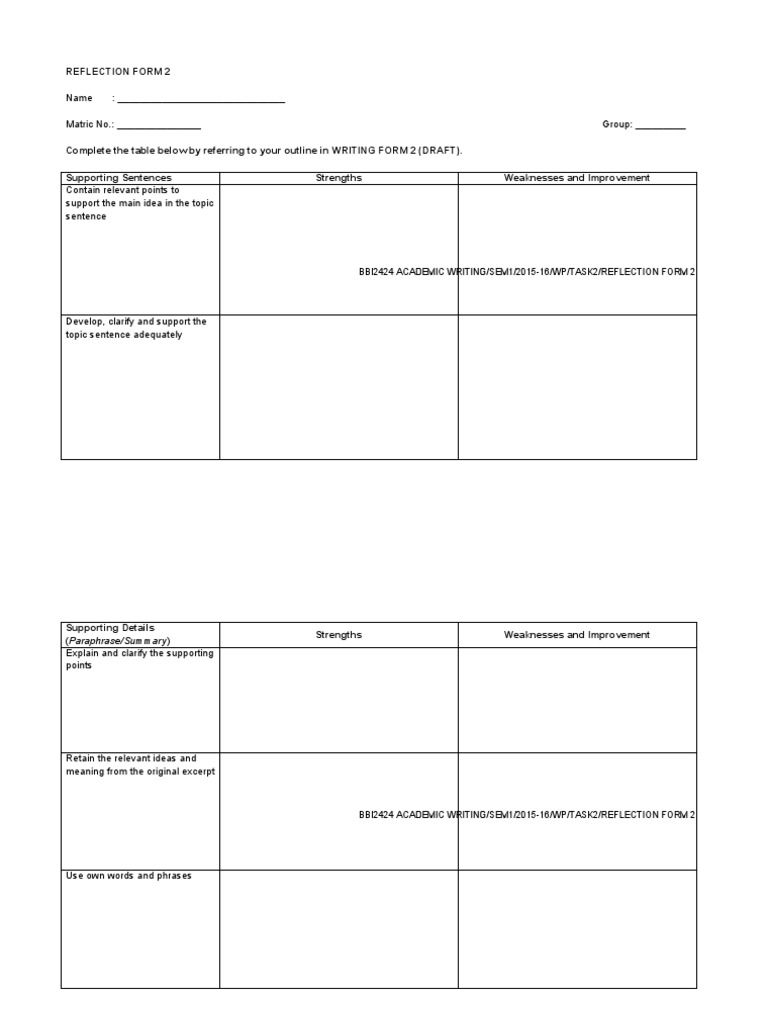 Reflection Form 2: Bbi2424 Academic Writing/Sem1/2015-16/Wp/Task2 ...