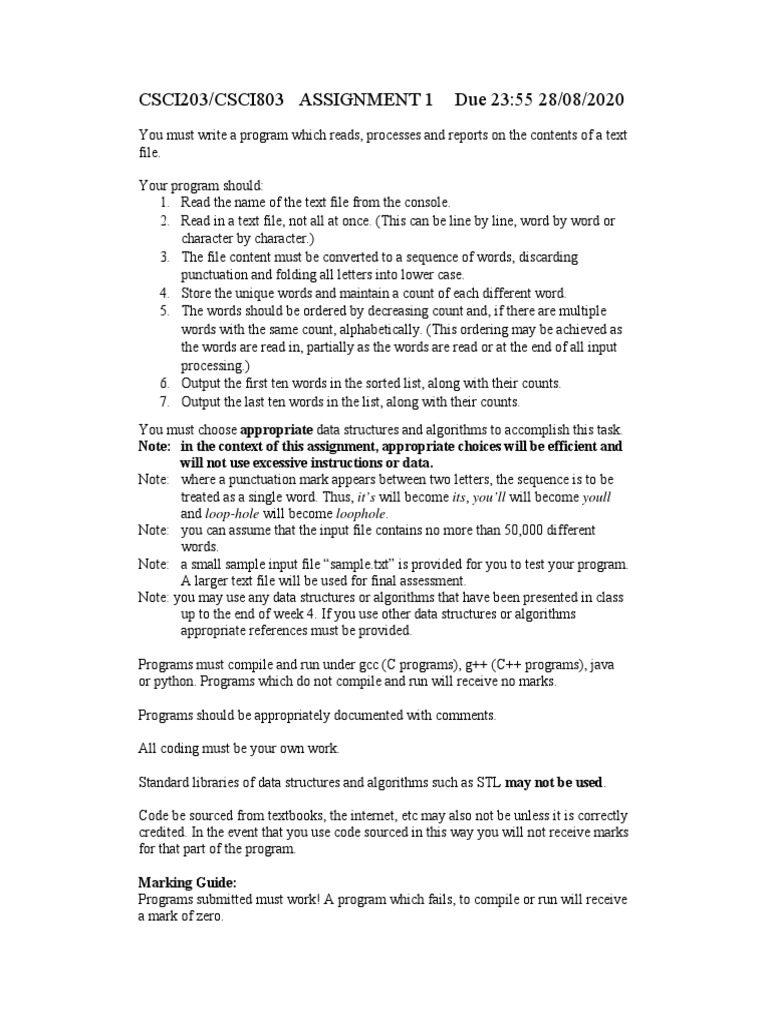 Assignment 1 Pdf Inputoutput Computer File