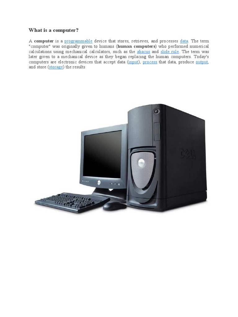 What Is A Computer?: Programmable Data Abacus Slide Rule Input Process ...