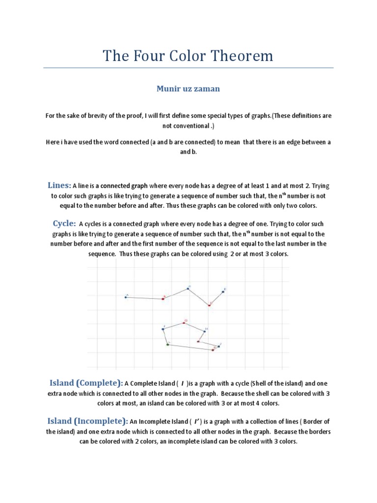 The Four Color Theorem | PDF | Vertex (Graph Theory) | Combinatorics