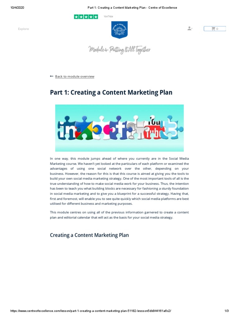 Creating A Content Marketing Plan | PDF | Social Media | Popular ...