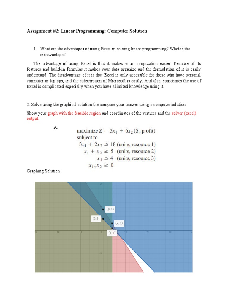 Linear Programming Computer Solution | PDF