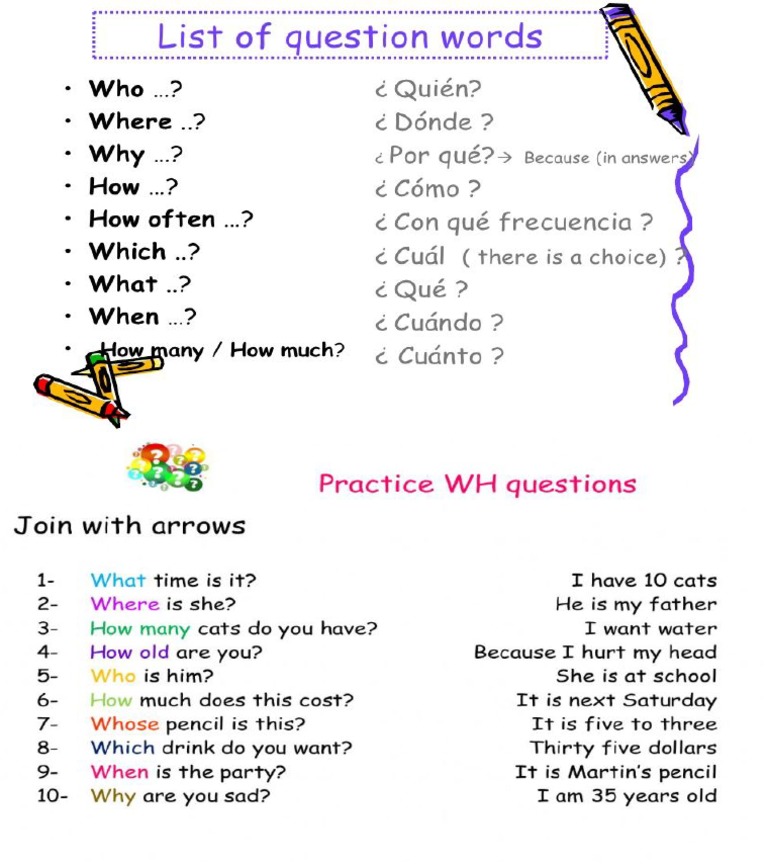 WH Questions PDF | PDF