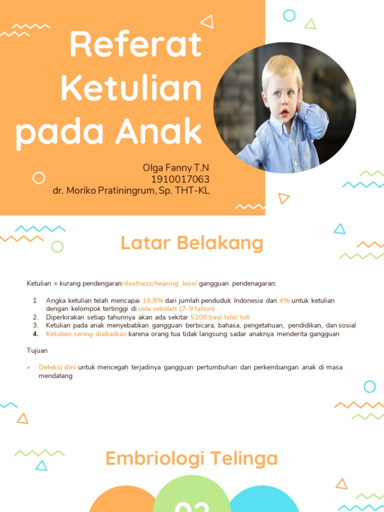 Ketulian pada Anak: Deteksi Dini dan Klasifikasi | PDF | Pengembangan ...