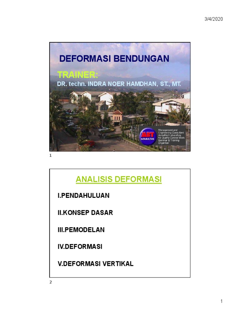 03 Analisis Deformasi Bendungan PDF | PDF