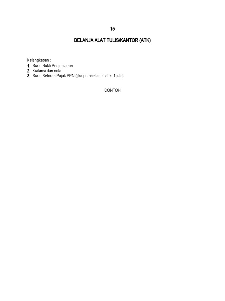 Contoh Nota Pembelian ATK Sekolah | PDF
