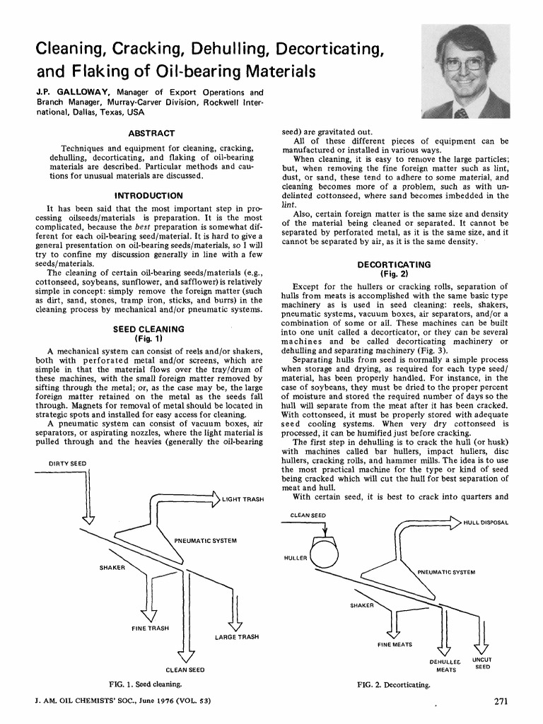 Galloway - and Flaking of Oil-Bearing Materials | PDF | Cottonseed | Nature