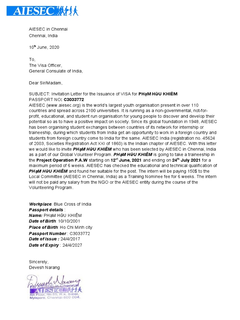 Invitation Letter - Bci | PDF