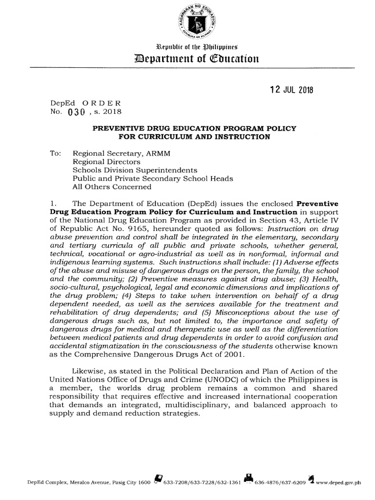 DO - s2018 - 030 Preventive Drug Education PDF | PDF