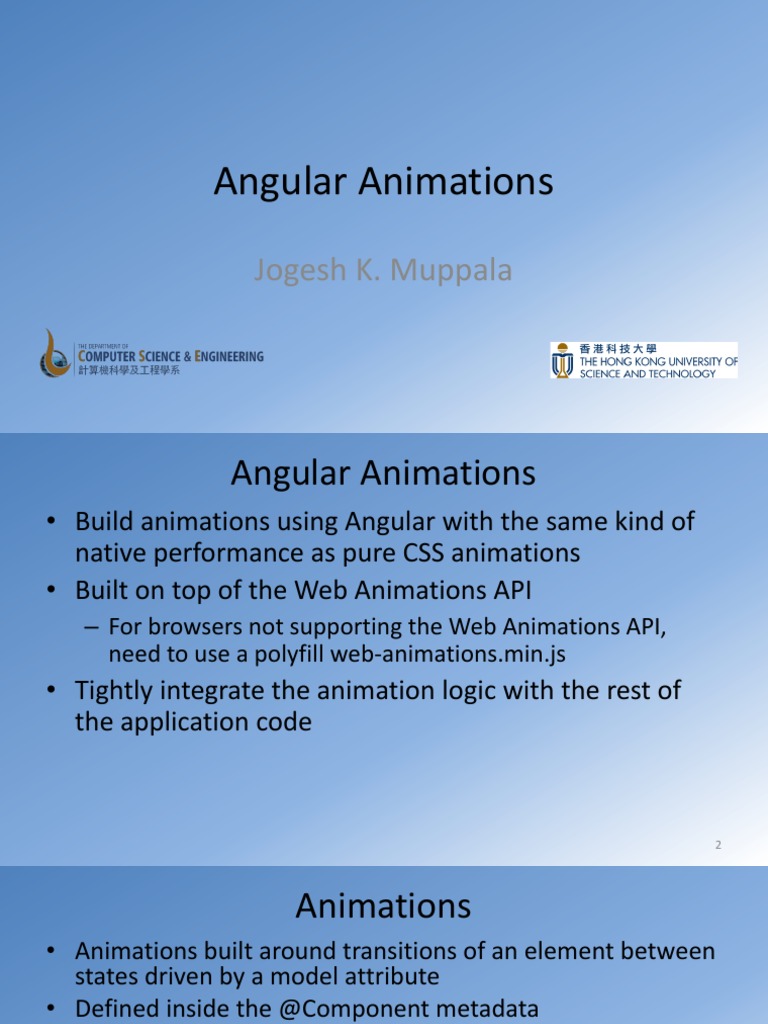 Angular Animations: Jogesh K. Muppala | PDF
