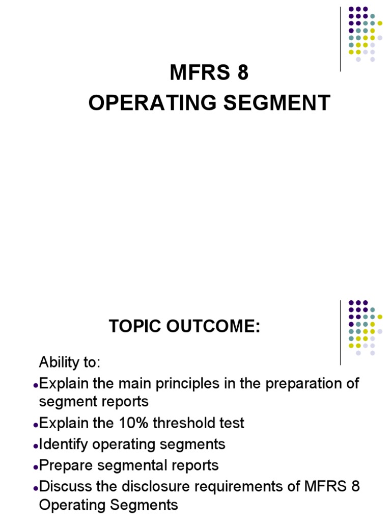 MFRS 8 | PDF | Expense | Financial Statement