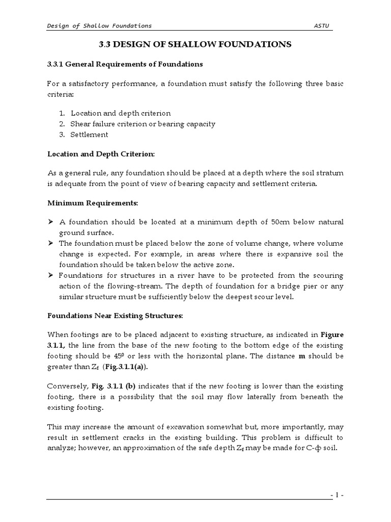 Shallow Foundation Design Guidelines | PDF | Strength Of Materials ...