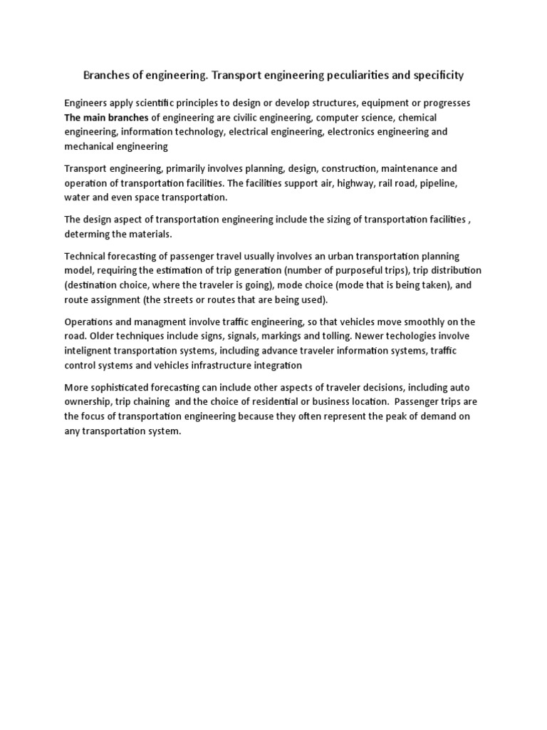 Branches of Engineering | PDF