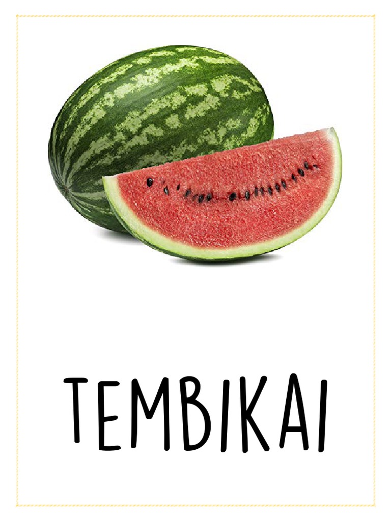 Flash Card BM - Buah Buahan | PDF