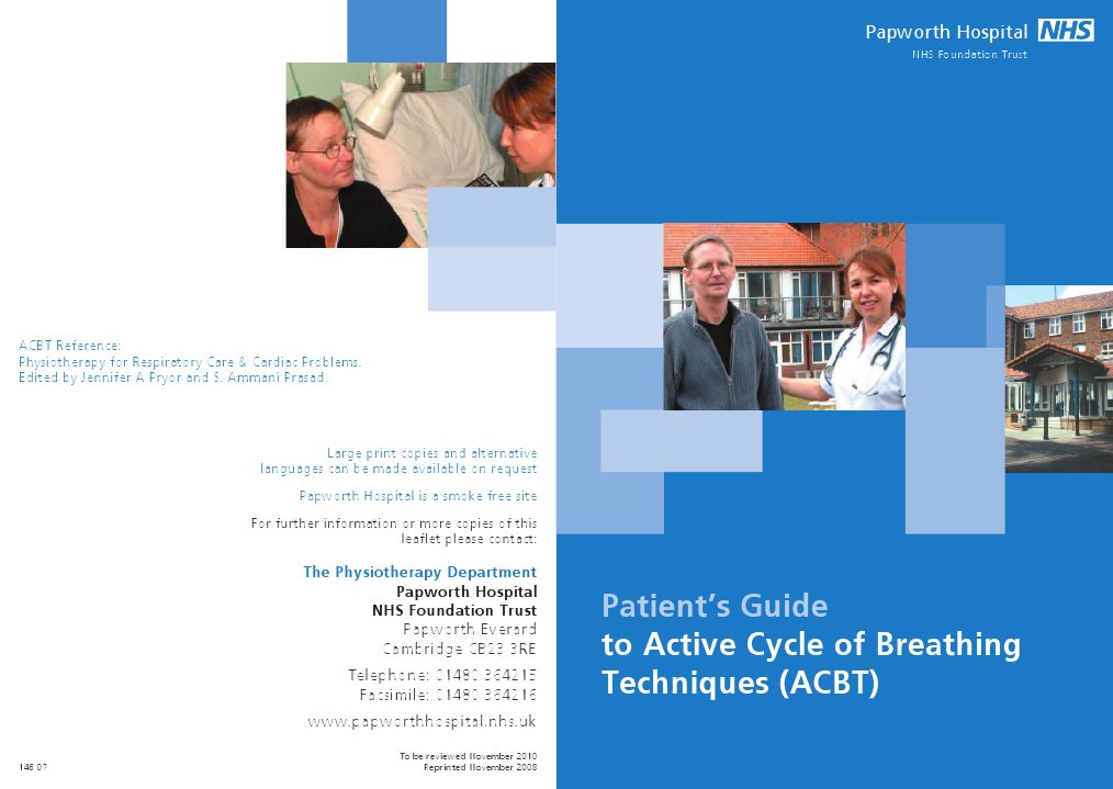 Leaflet Active Cycle of Breathing Techniques | PDF | Breathing | Cough