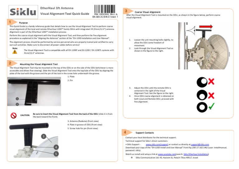 Siklu 1ft Antenna Alignment Tool Quick Guide (IDOC005-A) | PDF | Screw ...