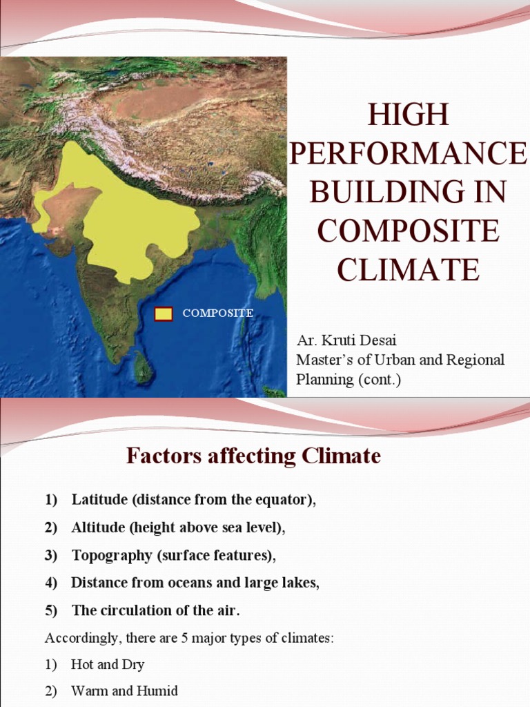 High Performance Building in Composite Climate: Ar. Kruti Desai Master ...
